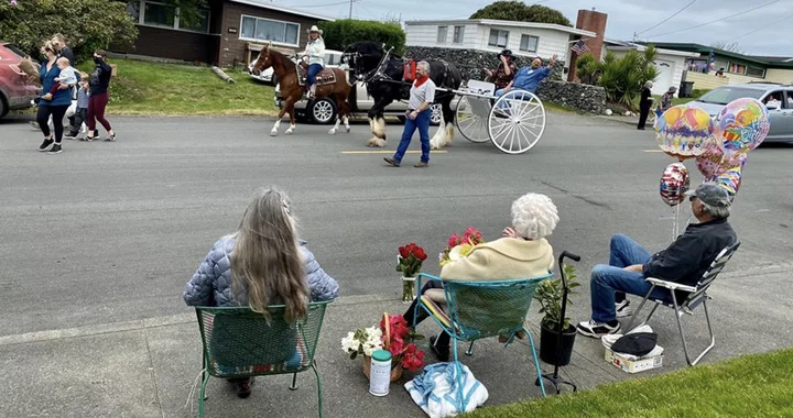 (PHOTOS) Locals Stage Personal Rhody Parade for Eureka Woman's 100th ...