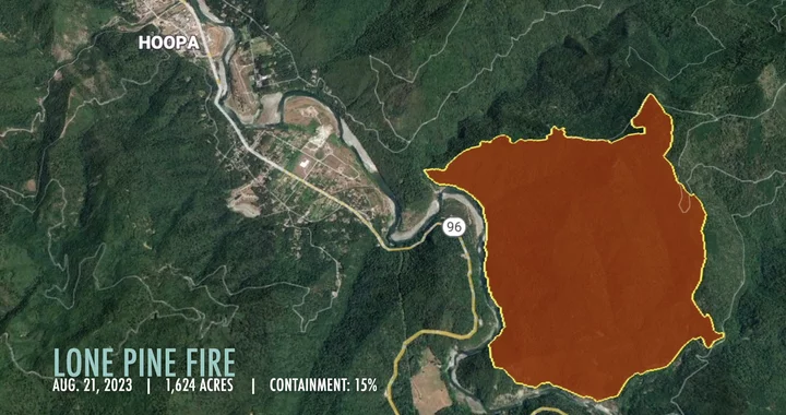 SIX RIVERS FIRES: Lone Pine Fire Across from Tish Tang Grows to 1,600 ...