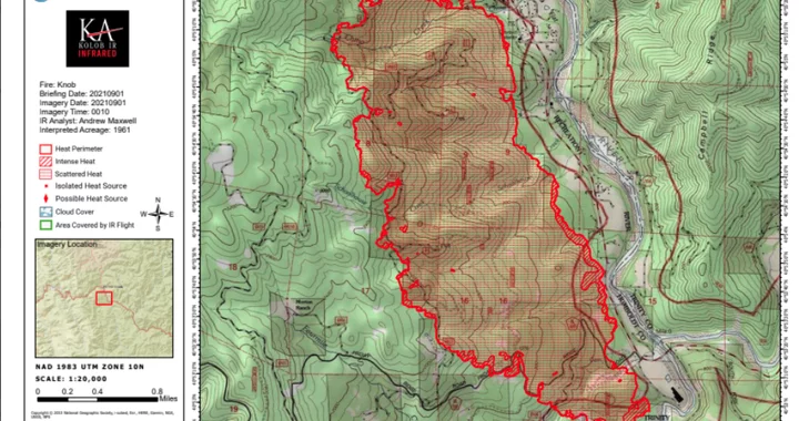 Knob Fire Now Estimated at 1,961 Acres; Monument Fire Nears 175,000 ...