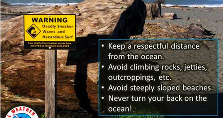 Sneaker Wave Warning in Effect Through Today, Weather Service Warns ...