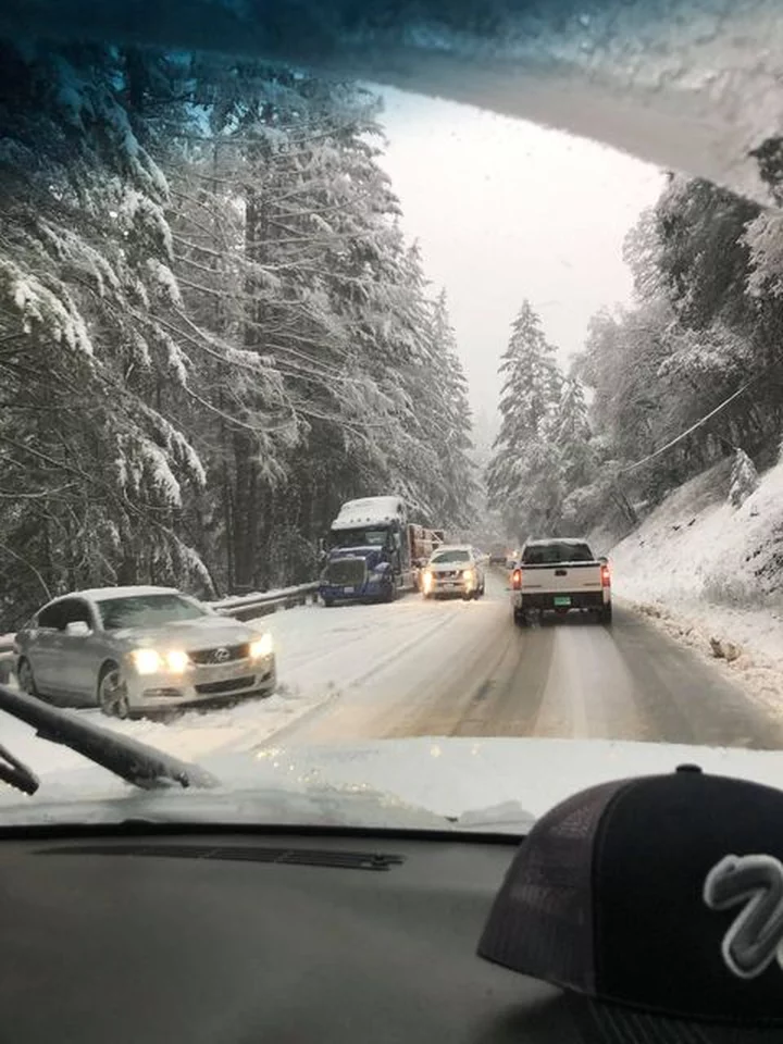 Highway 101 Fully Closed in Northern Mendocino due to Snow Conditions ...