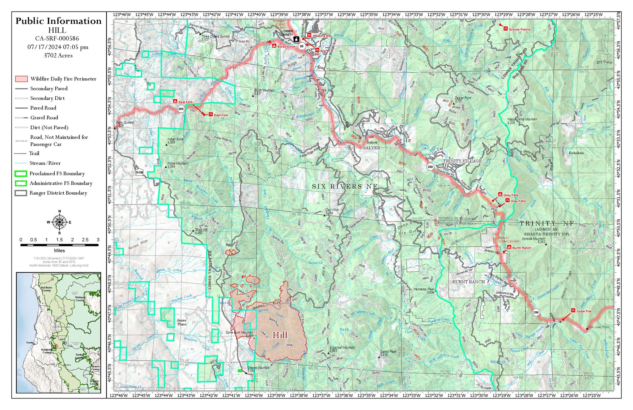 Hill Fire Grows to Over 4,000 Acres; Fire Activity Has 'Moderated ...